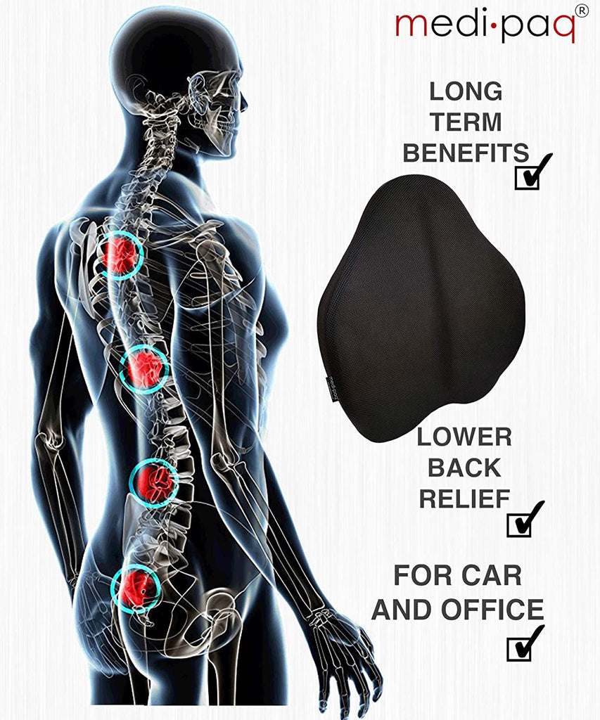 Medipaq® Contoured Back & Lumbar Support Cushion – OrthoCushion